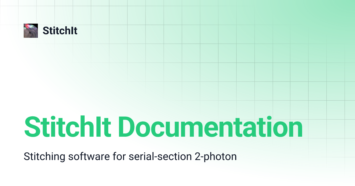 StitchIt Documentation | StitchIt